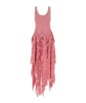 Blumarine Sleeveless Ruffled Maxi Dress