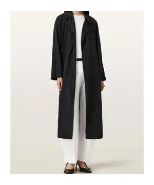 ALLSAINTS Lizie Belted Long Coat - Black