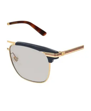 Gucci Aviator Sunglasses With Gold Logo Detail