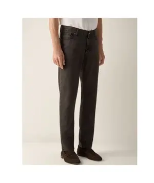 Zegna Roccia Slim Straight Jeans - Brown