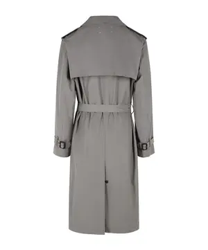 MAISON MARGIELA Folded Collar Trench Coat - Gray