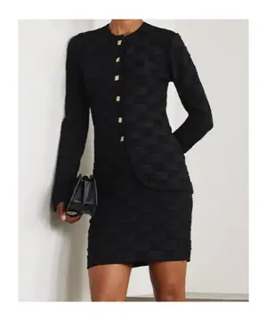 Tove Uma Jacquard-knit Cardigan
