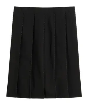 TOTEME Beaded Pleat Skirt - Black