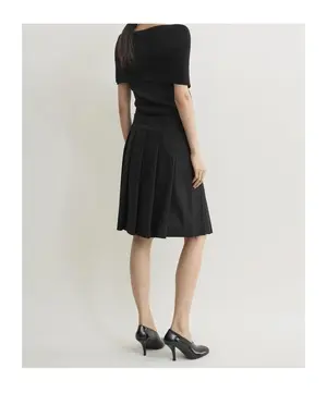 TOTEME Beaded Pleat Skirt - Black