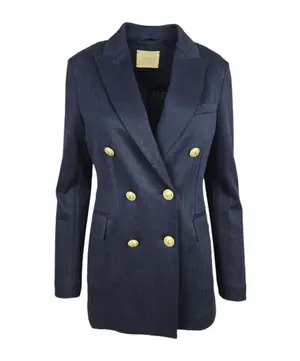 CIRCOLO 1901 Double-breasted Blazer With Front Button Closure - Black