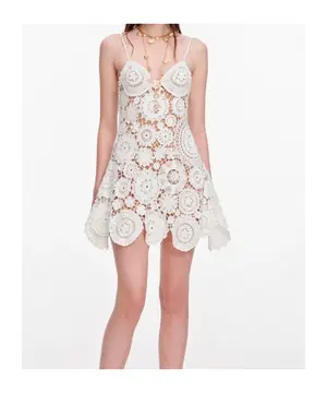 SELF-PORTRAIT Crochet Mini Dress