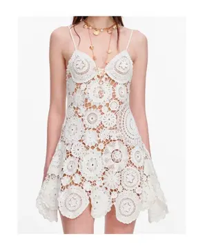 SELF-PORTRAIT Crochet Mini Dress