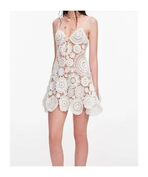 SELF-PORTRAIT Crochet Mini Dress