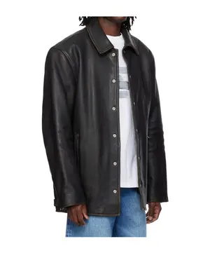 Alexander Wang Leather Snap Front Jacket