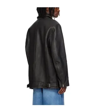 Alexander Wang Leather Snap Front Jacket