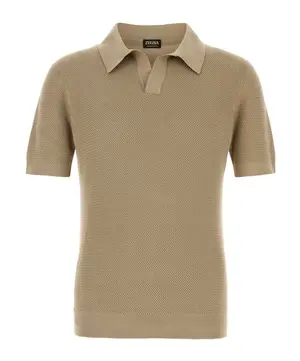 Zegna Knit Short-sleeve T-shirt - Brown