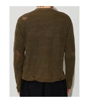 DIESEL® Distressed Fine Knit Sweater - Brown