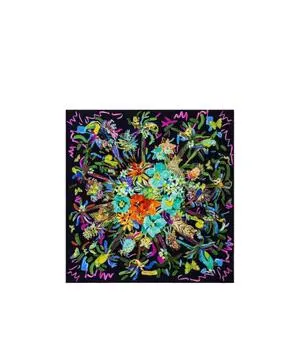 FERRAGAMO Printed Silk Scarf - Black