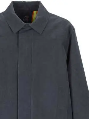 K-WAY Corduroy Jacket With Turn-down Collar And Buttoned Cuffs