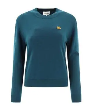 Kenzo Tiger Patch Wool Jumper - Blue