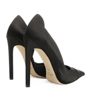 JIMMY CHOO Brigitte 120 Satin Stiletto Pumps - Black