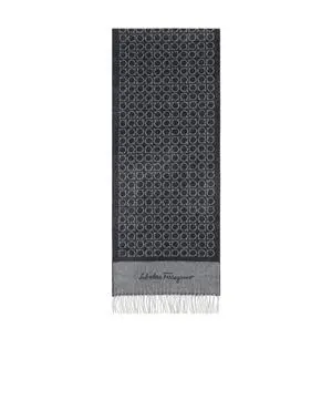 FERRAGAMO Logo Scarf - Black