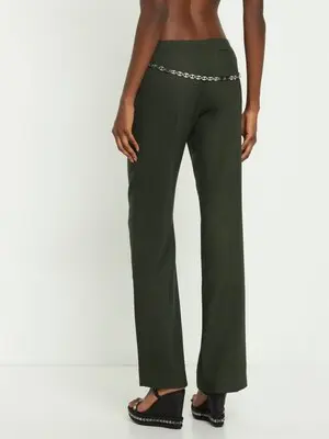AYA MUSE Embossed Wide-leg Trousers