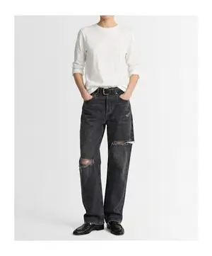 AGOLDE Amryn Mid-rise Straight Leg Jeans - Black