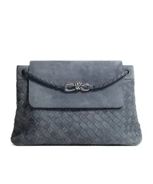 Bottega Veneta Andiamo Messenger Bag - Cloud Indigo/gravel Color