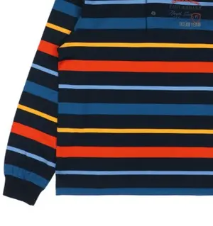 PAUL  SHARK Striped Long-sleeved Polo Shirt