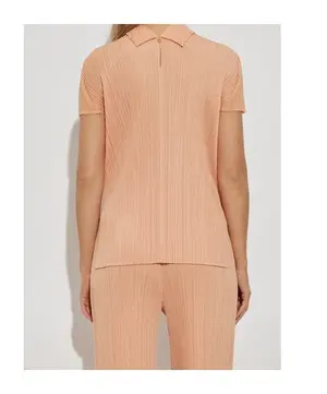 PLEATS PLEASE BY ISSEY MIYAKE Pleated High-neck Blouse