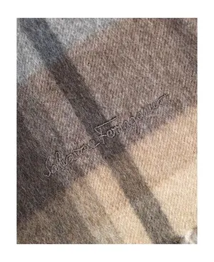 FERRAGAMO Checkered Detail Scarf