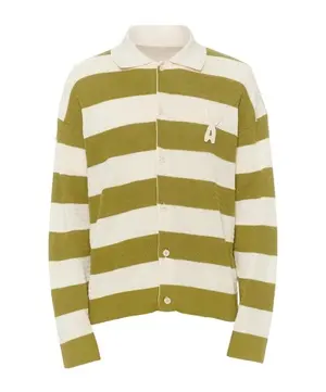 AMI Paris De Coeur Striped Cardigan - No