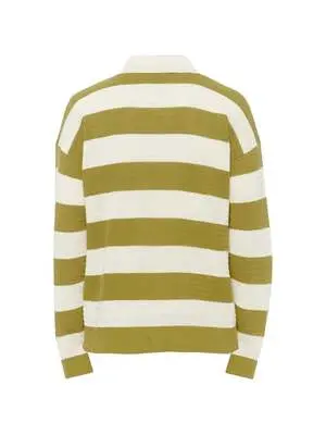 AMI Paris De Coeur Striped Cardigan