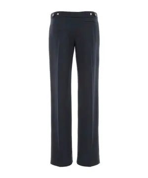 Alexander McQueen Buttoned Waist Straight Leg Pants