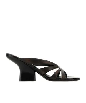 Dries Van Noten Strapped High Heel Slip-on Sandals - Black