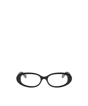 Celine Full Frame Oval Eyeglasses - Black
