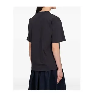 GANNI Embroidered Logo T-shirt - Phantom