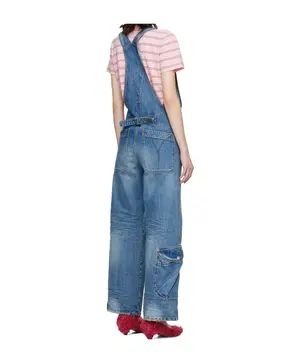 OPEN YY Cargo-pocket Denim Overalls