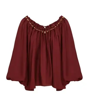 Zimmermann Aster Ruffled Peasant Top
