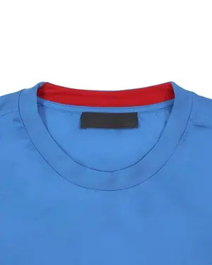 Prada Logo Round-necked T-shirt - Blue