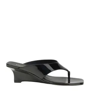 STUART WEITZMAN Vinnie Wedge Thong 50 - Black