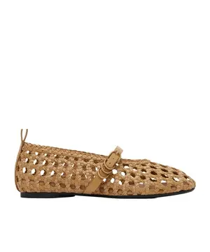 RAG  BONE Rag & Bone Woven Mary Jane Faux Leather Flats