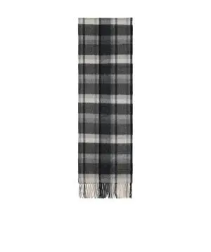 FERRAGAMO Plaid Detail Scarf - Black