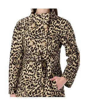 Valentino Garavani Leopard Print Double-breasted Coat - Multicolor