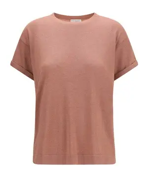 Brunello Cucinelli Short-sleeved Crewneck T-shirt - Pink