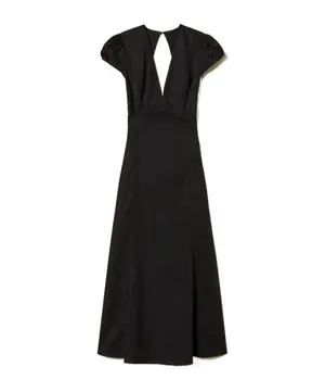 TWINSET Twinset Cutout V-Neck Maxi Dress No