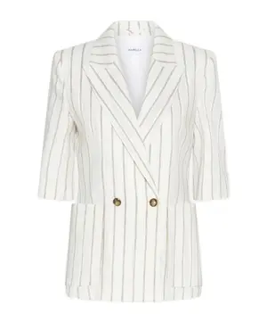 Marella Striped Double-breasted Blazer
