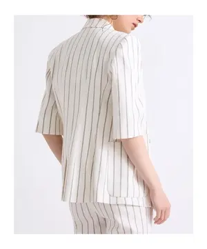 Marella Striped Double-breasted Blazer