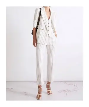 Marella Striped Double-breasted Blazer