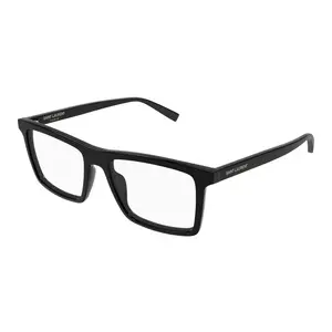 Saint Laurent Rectangle Frame Full Rim Eyeglasses - Black