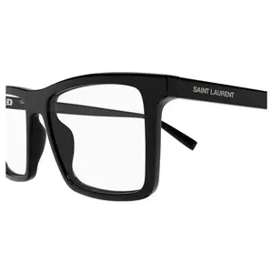 Saint Laurent Rectangle Frame Full Rim Eyeglasses - Black