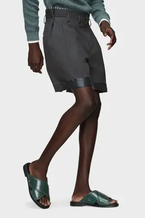 MAISON MARGIELA Pleated Tailored Shorts - Dark Grey