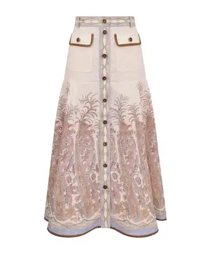 Zimmermann Alchemy A-line Skirt - Nude