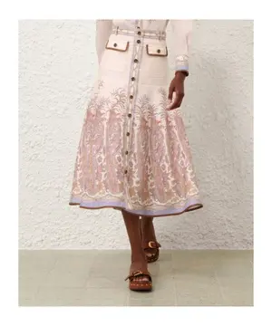 Zimmermann Alchemy A-line Skirt - Nude